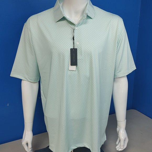 Turtleson | Shirts | Nwt Turtleson Diagonal Gingham Performance Polo ...